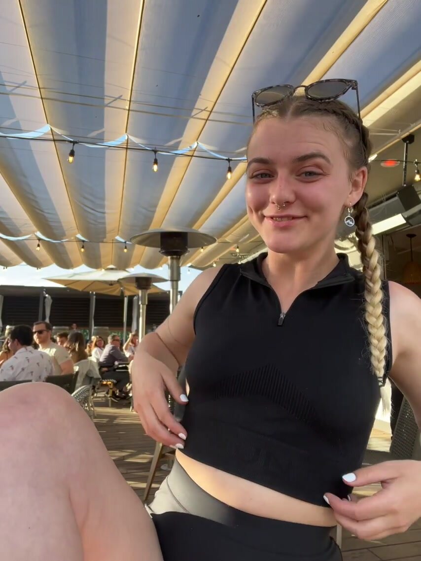 Flashing my big naturals in a packed club turns me on